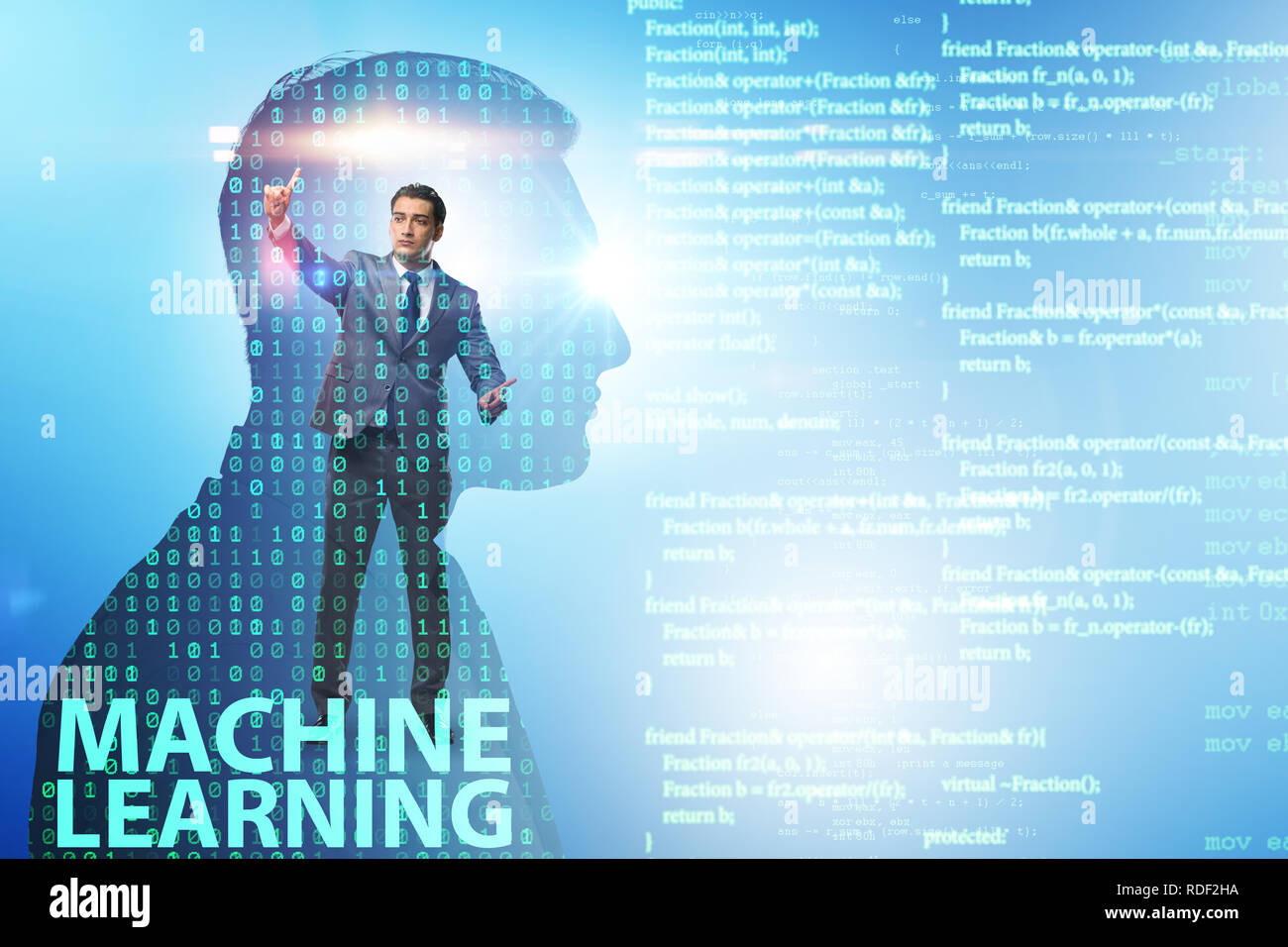 Machine learning concept as modern technology Stock Photo - Alamy