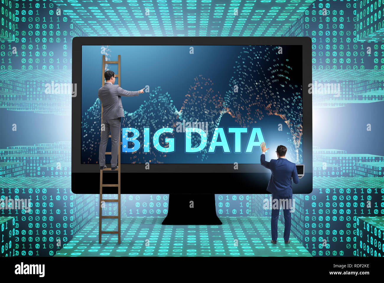 Big data concept with data mining analyst Stock Photo - Alamy
