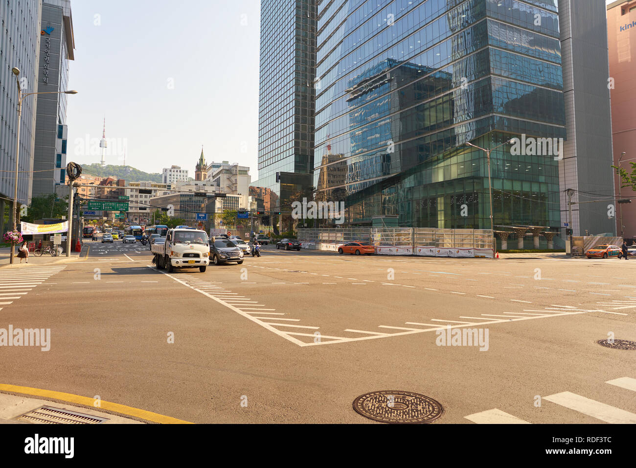 SEOUL, SOUTH KOREA - CIRCA MAY, 2017: Seoul urban landscape. Seoul ...