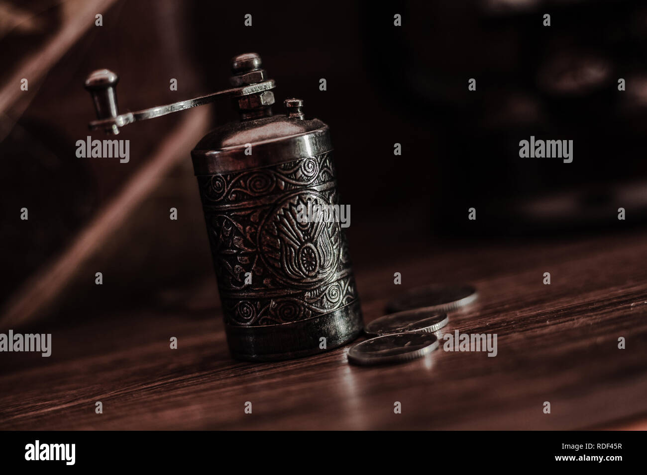 Old rusty pepper mill Stock Photo - Alamy