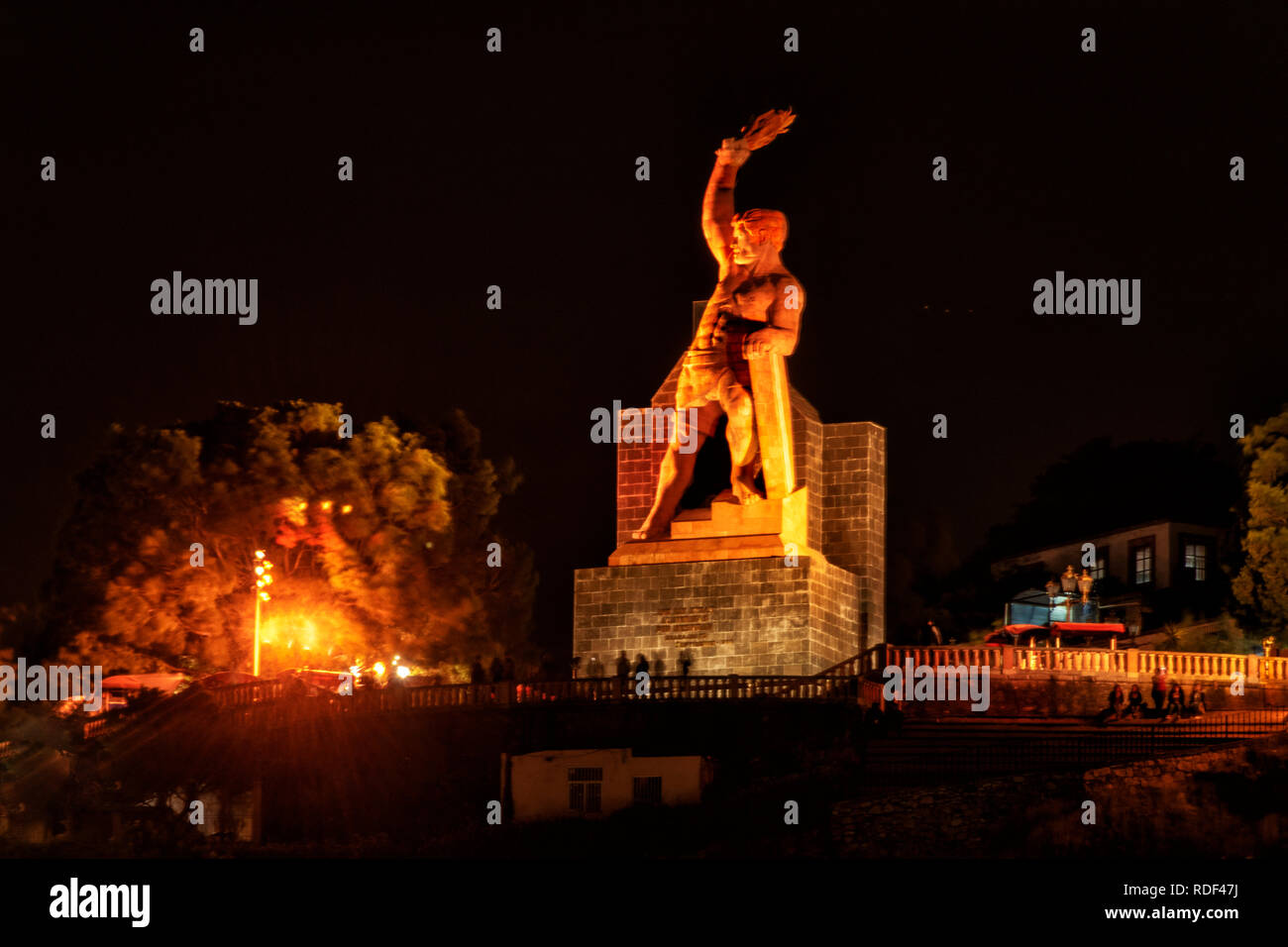 Guanajuato, Guanajuato / Mexico - 10/21/2018: Statue of Pipila, hero of ...