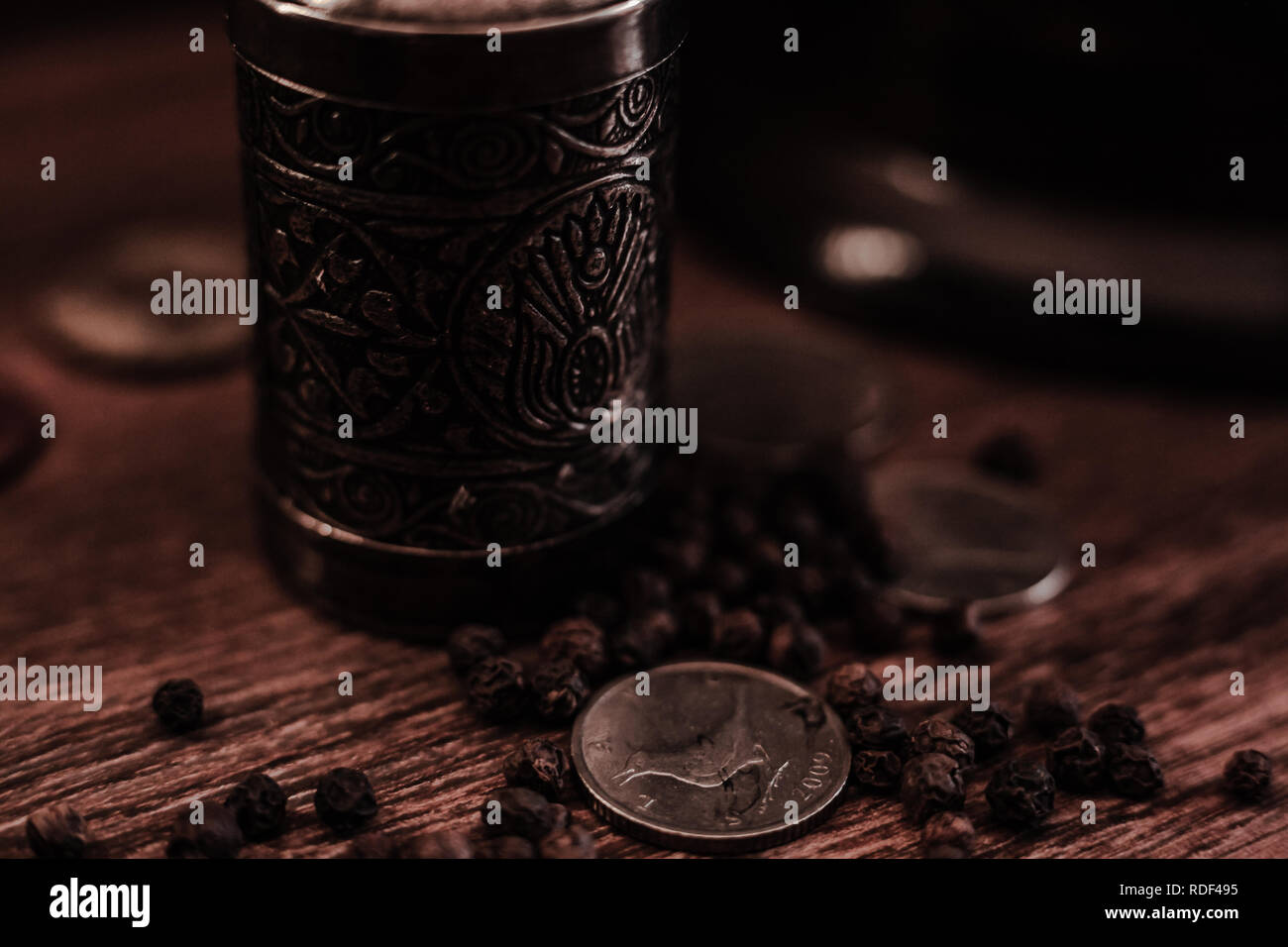 Old rusty pepper mill Stock Photo - Alamy