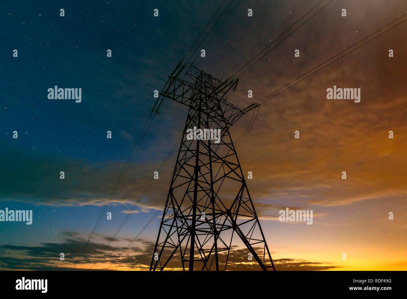 Transmission and long distance distribution of electricity concept ...