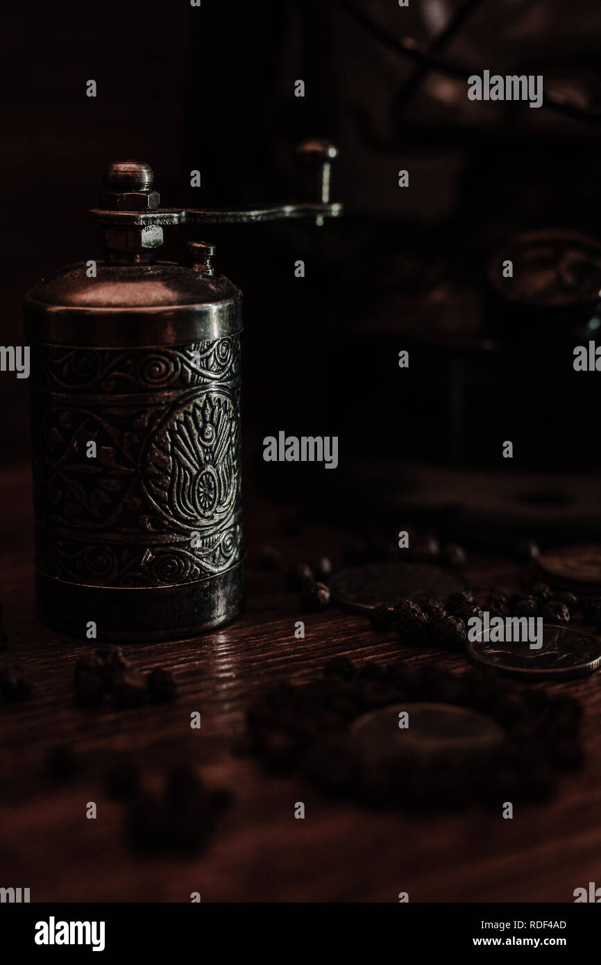 Old rusty pepper mill Stock Photo - Alamy