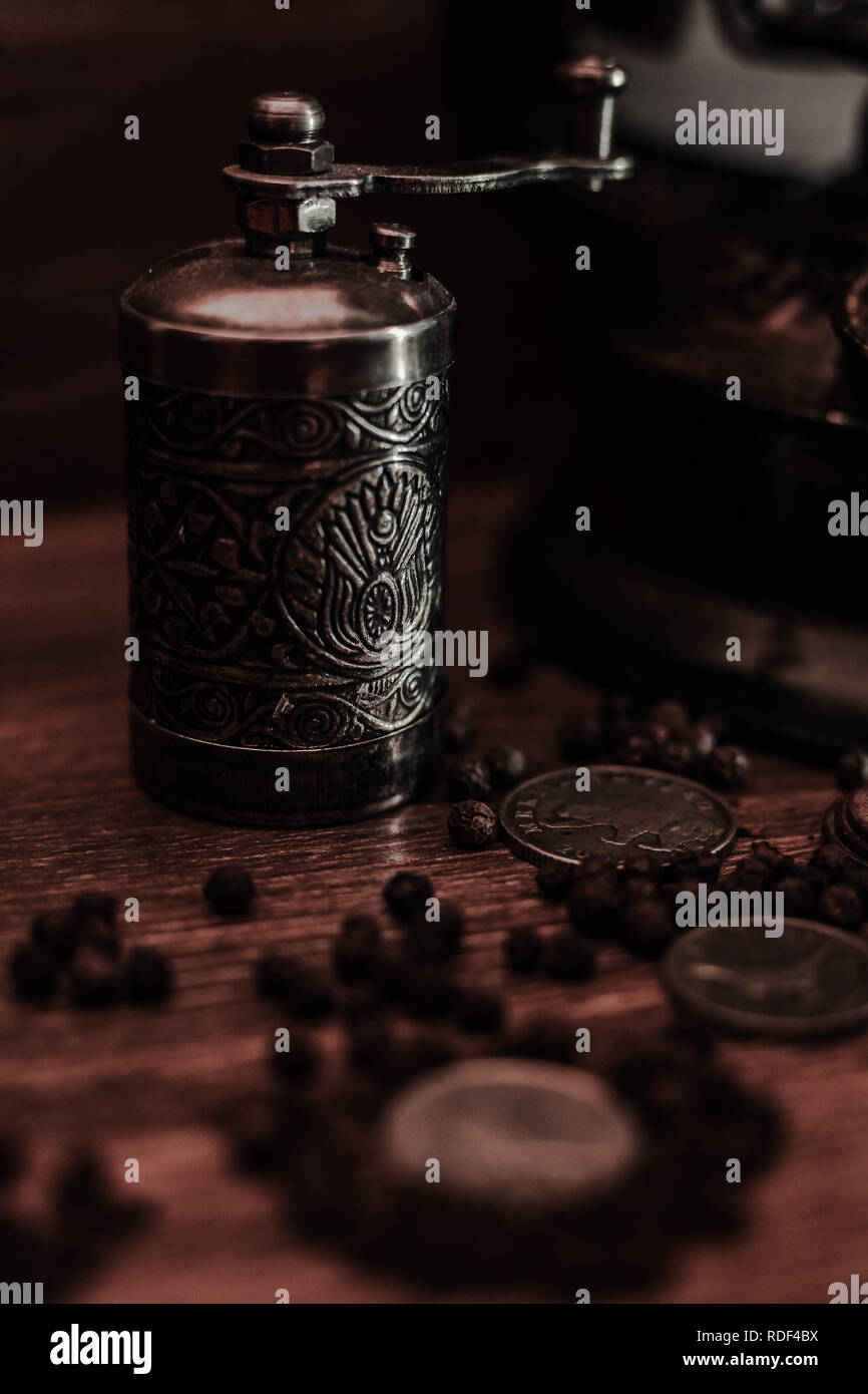 Old rusty pepper mill Stock Photo - Alamy