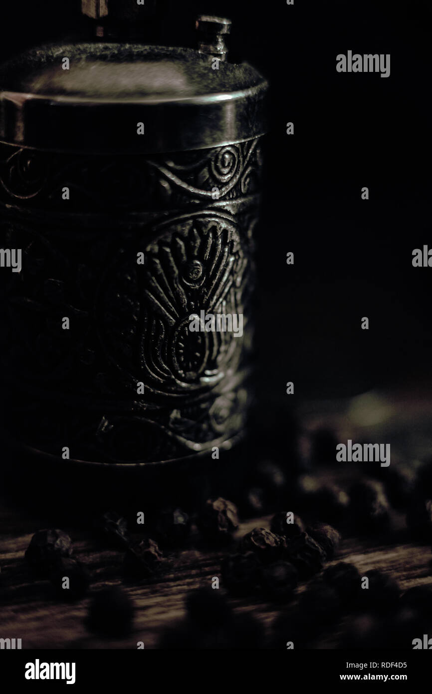 Old rusty pepper mill Stock Photo - Alamy