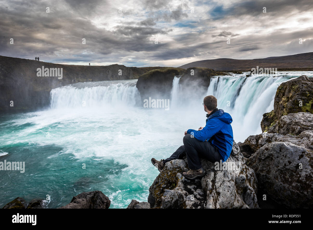 Godafoss Wasserfall im Norden Islands Stock Photo - Alamy