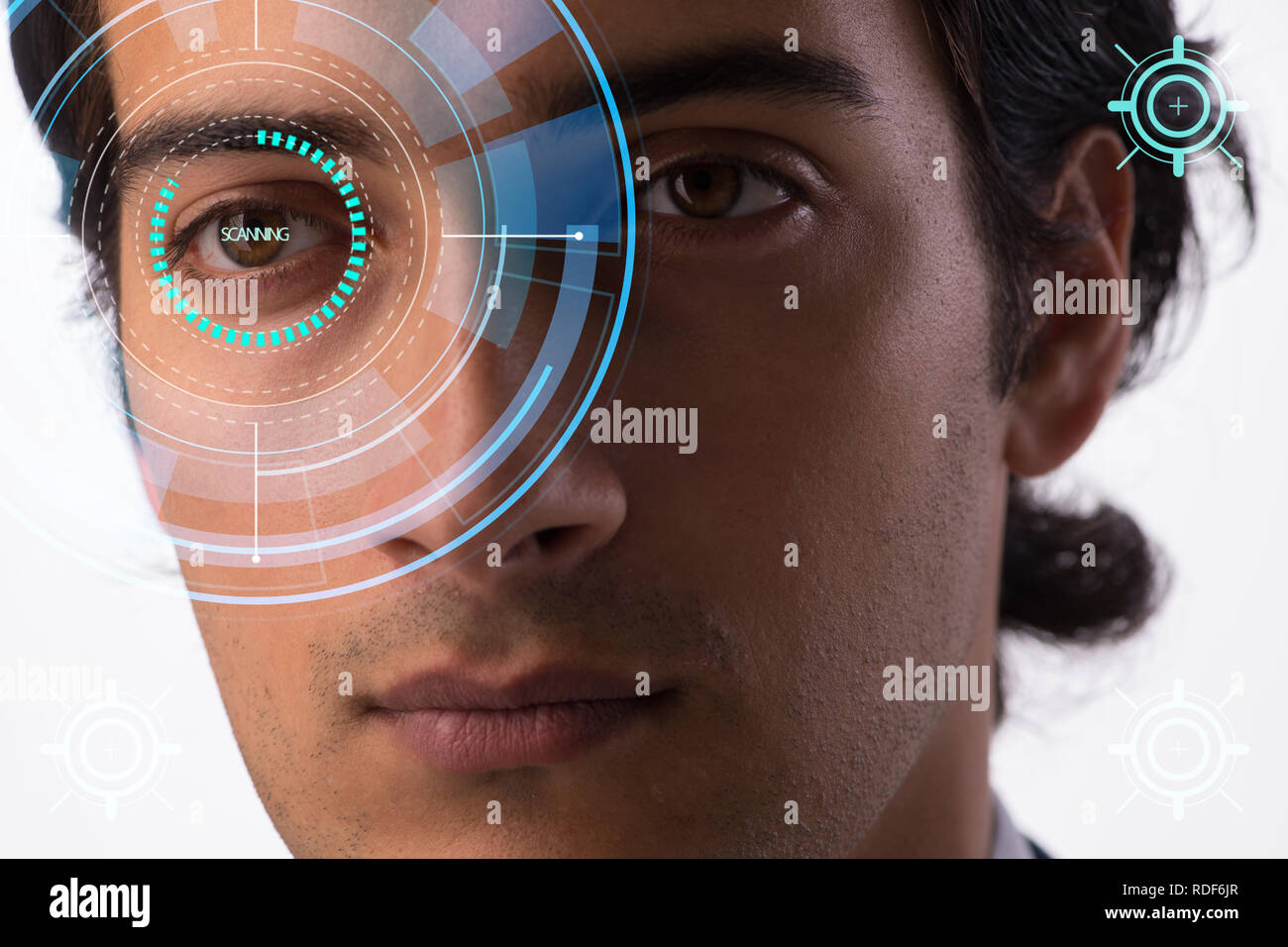 Concept sensor implanted human eye hi-res stock photography and images ...