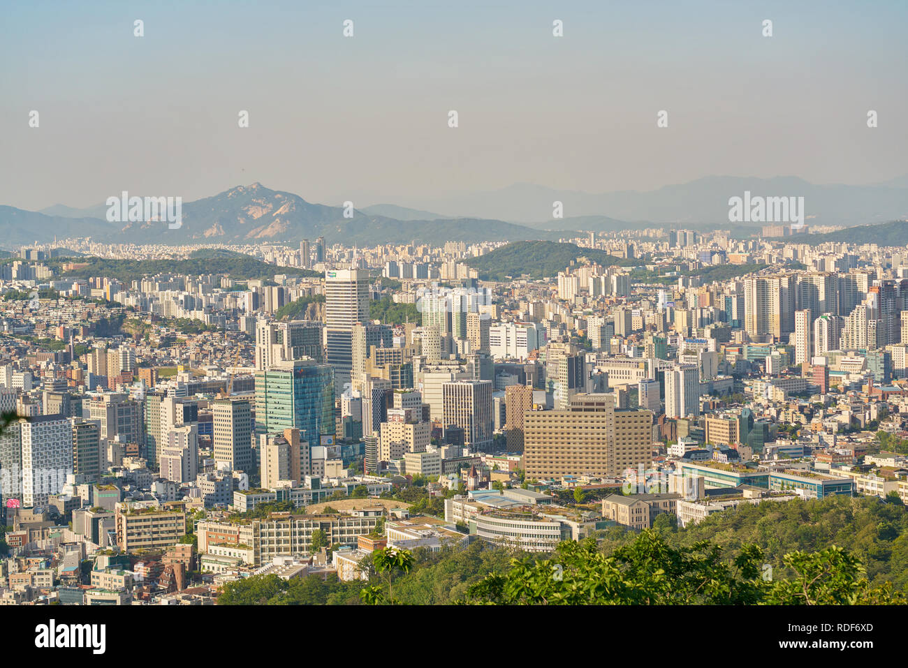 SEOUL, SOUTH KOREA - CIRCA MAY, 2017: Seoul city view from Namsan ... SEOUL, SOUTH KOREA - CIRCA MAY, 2017: Seoul city view from Namsan ...