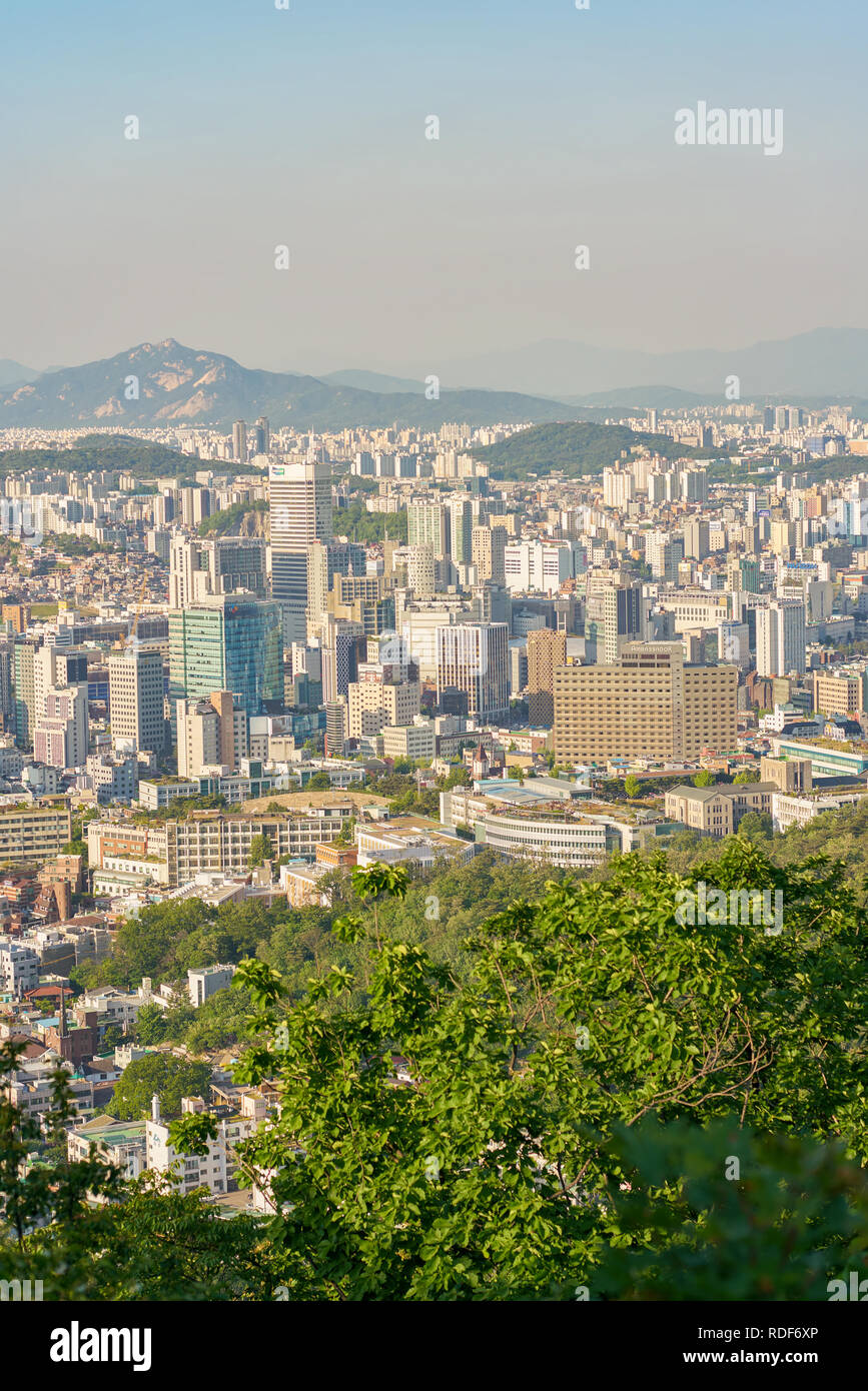 SEOUL, SOUTH KOREA - CIRCA MAY, 2017: Seoul city view from Namsan ... SEOUL, SOUTH KOREA - CIRCA MAY, 2017: Seoul city view from Namsan ...