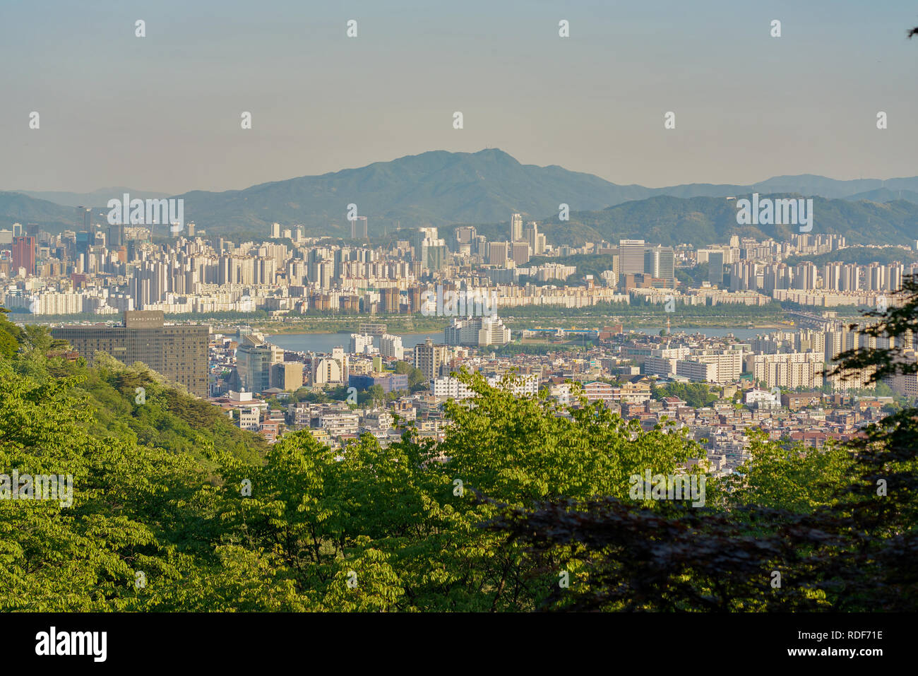 SEOUL, SOUTH KOREA - CIRCA MAY, 2017: Seoul city view from Namsan ... SEOUL, SOUTH KOREA - CIRCA MAY, 2017: Seoul city view from Namsan ...