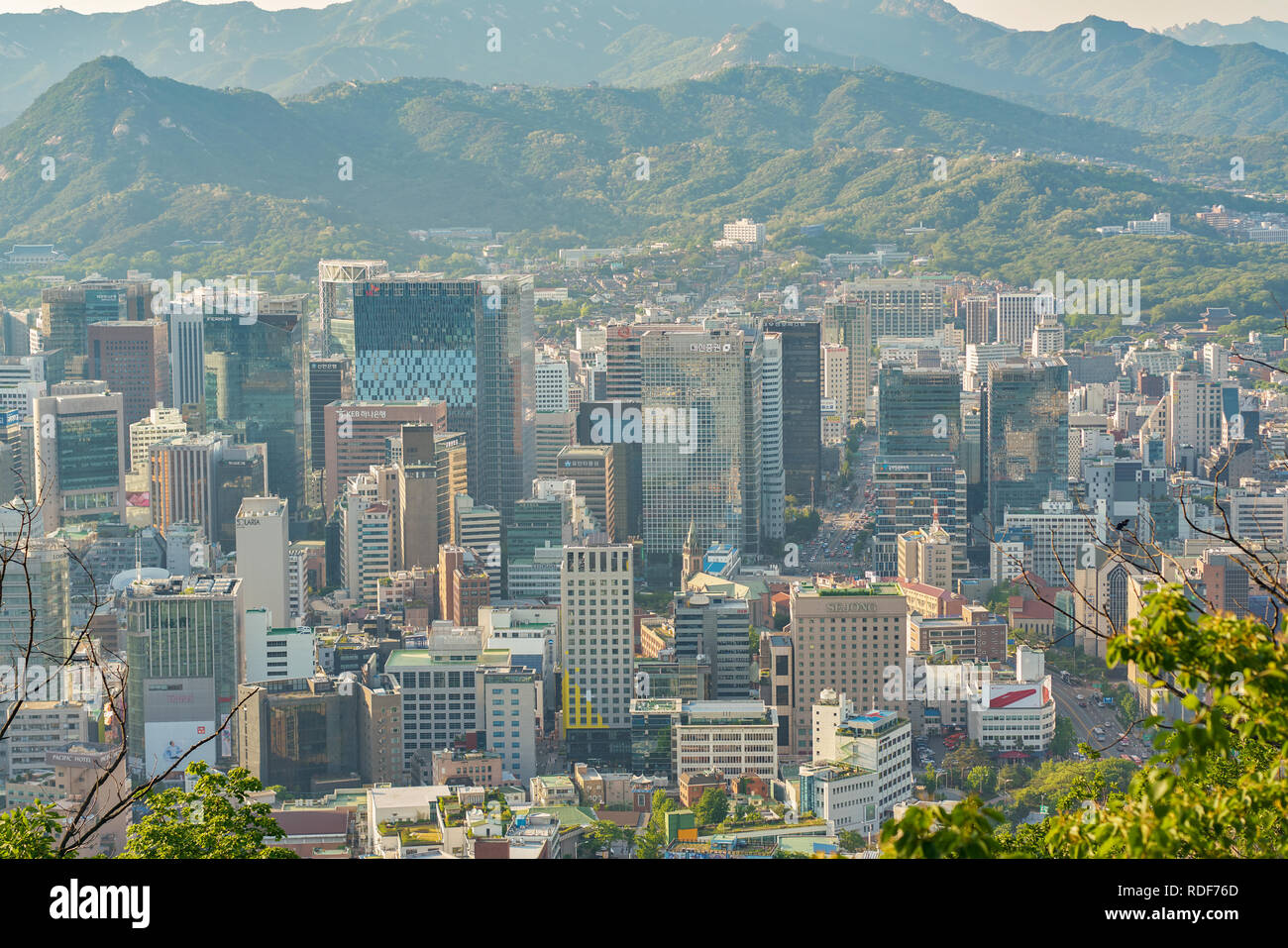 SEOUL, SOUTH KOREA - CIRCA MAY, 2017: Seoul city view from Namsan ... SEOUL, SOUTH KOREA - CIRCA MAY, 2017: Seoul city view from Namsan ...