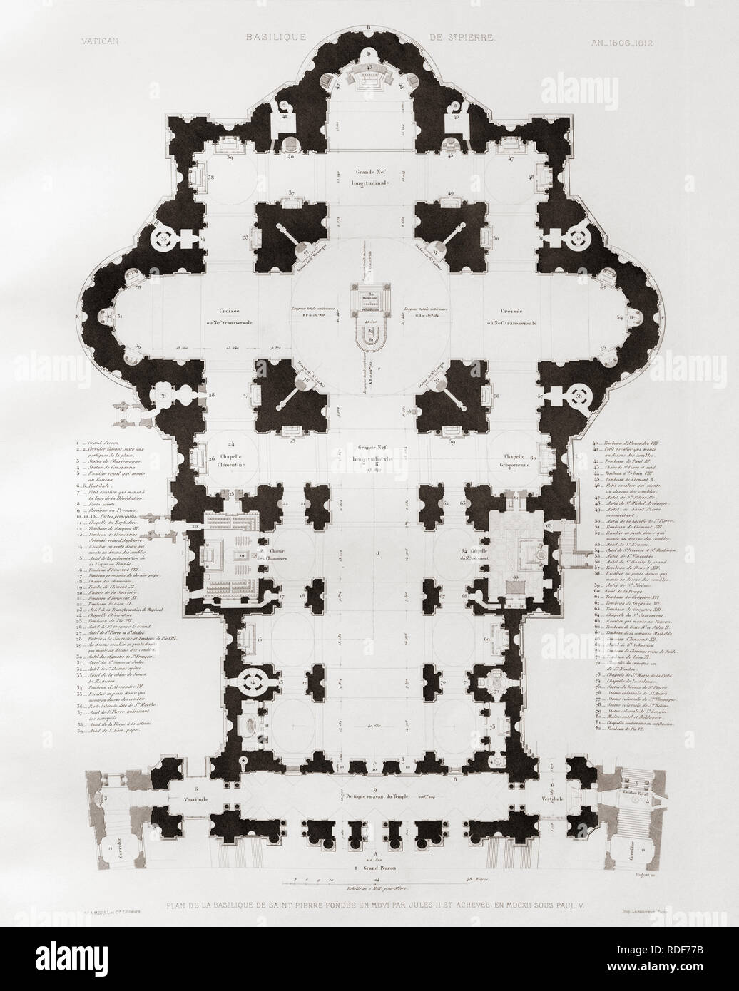 Plan Of The Ground Floor Of The Vatican Palace Engraving Louvre Palace