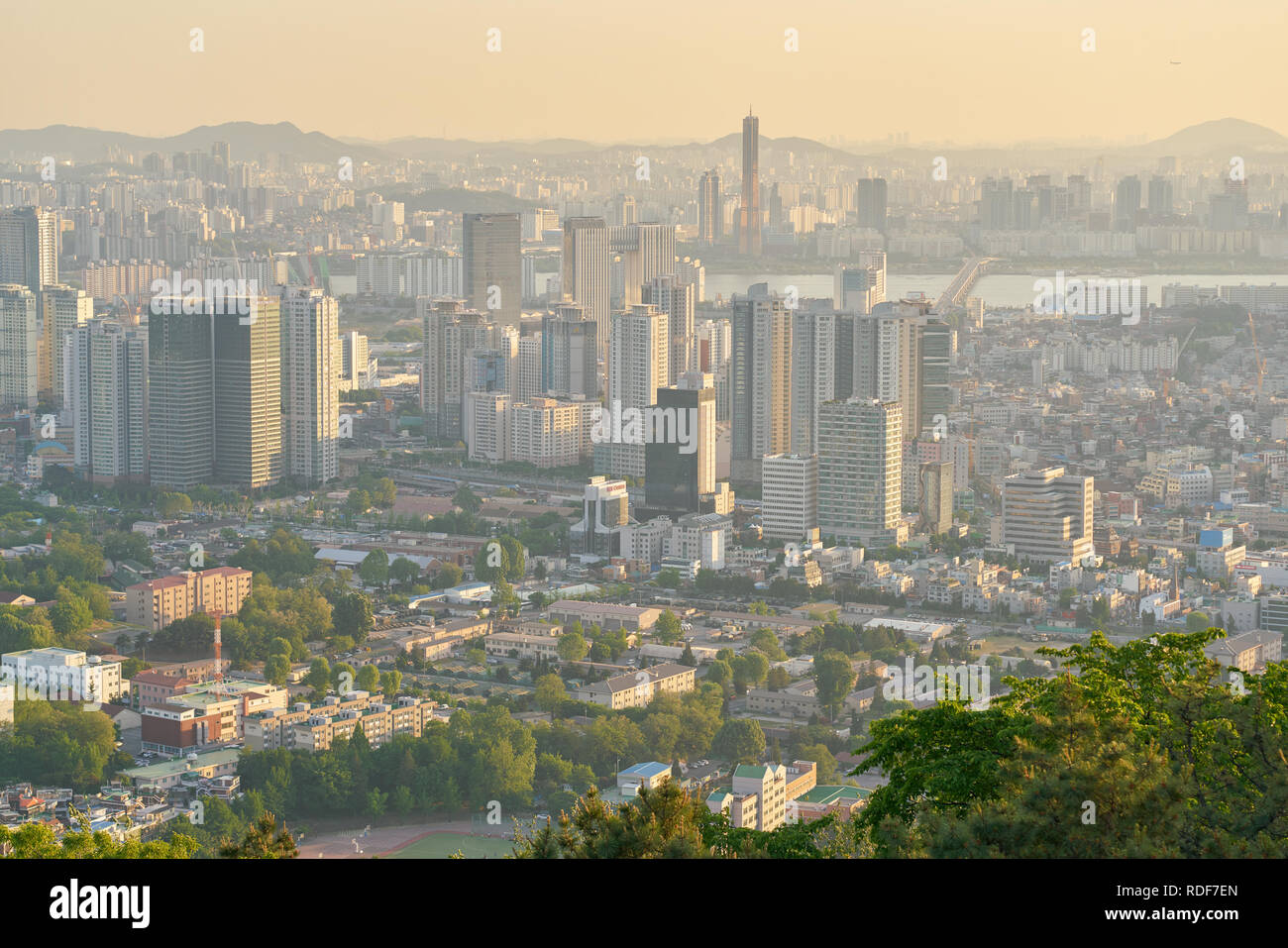 SEOUL, SOUTH KOREA - CIRCA MAY, 2017: Seoul city view from Namsan ... SEOUL, SOUTH KOREA - CIRCA MAY, 2017: Seoul city view from Namsan ...