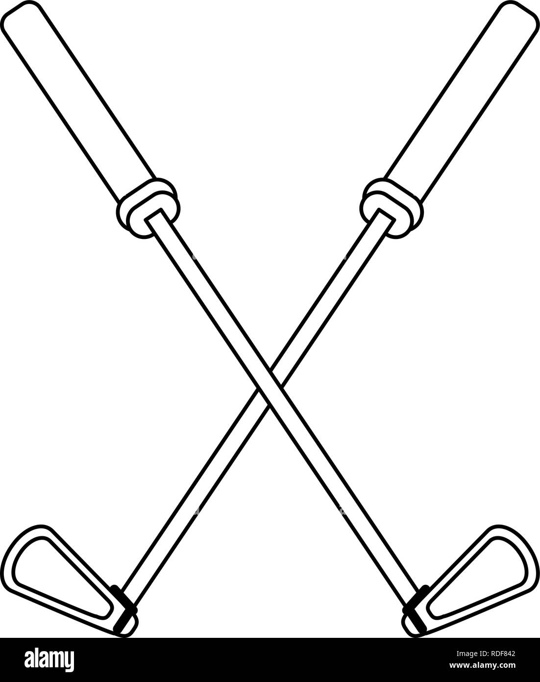 Golf clubs crossed black and white Stock Vector Image & Art - Alamy