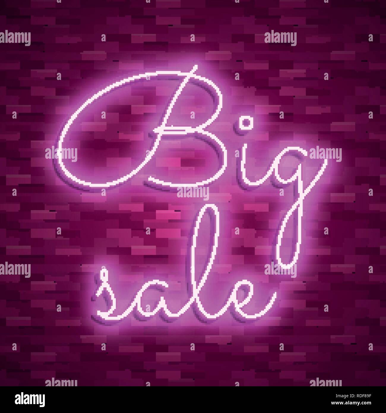 Neon light lettering, Stock vector. Color design Stock Vector Image ...