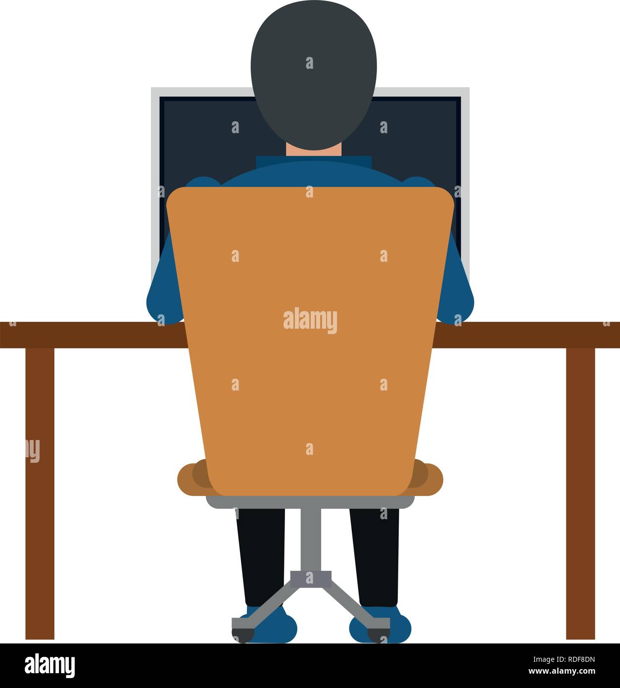 student with computer Stock Vector Image & Art - Alamy