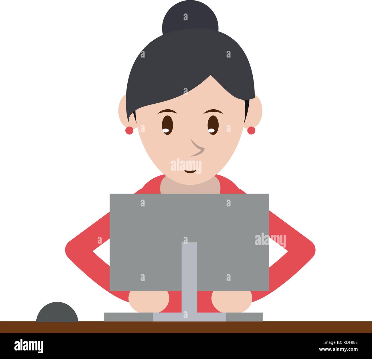 Young woman studying using Stock Vector Images - Alamy