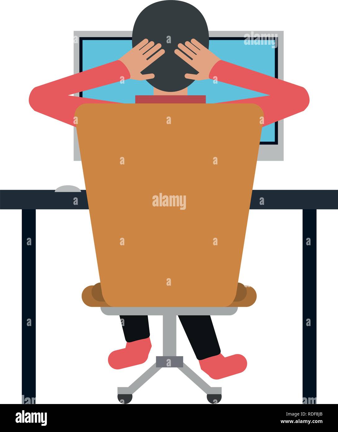 student with computer Stock Vector Image & Art - Alamy