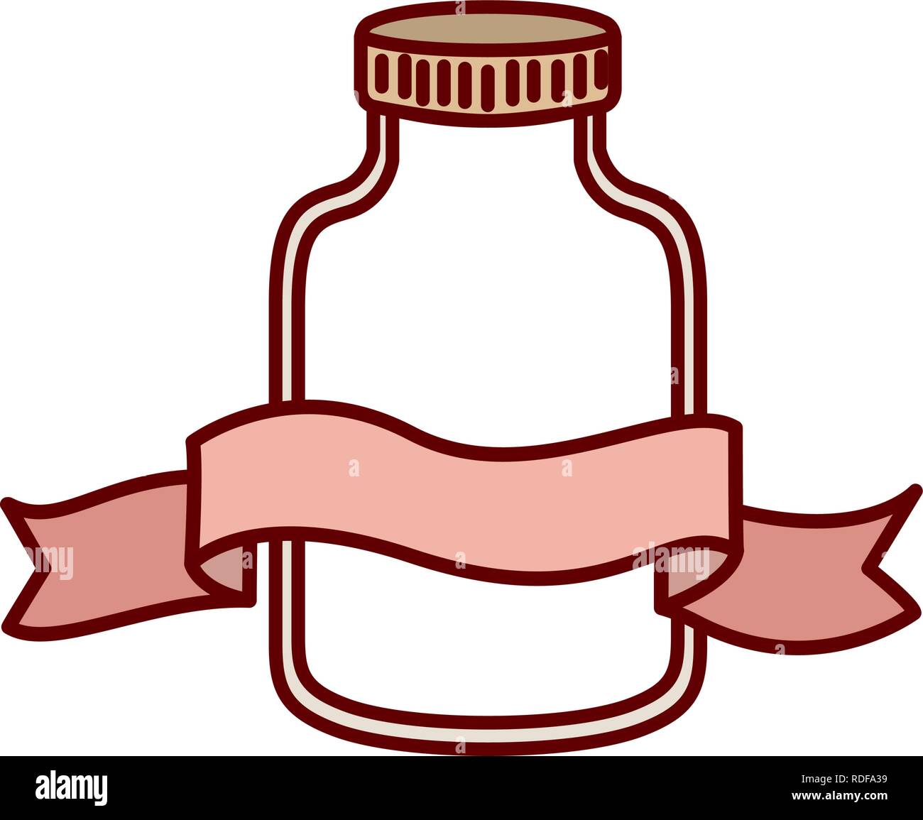 transparent jar with ribbon isolated icon Stock Vector Image & Art - Alamy