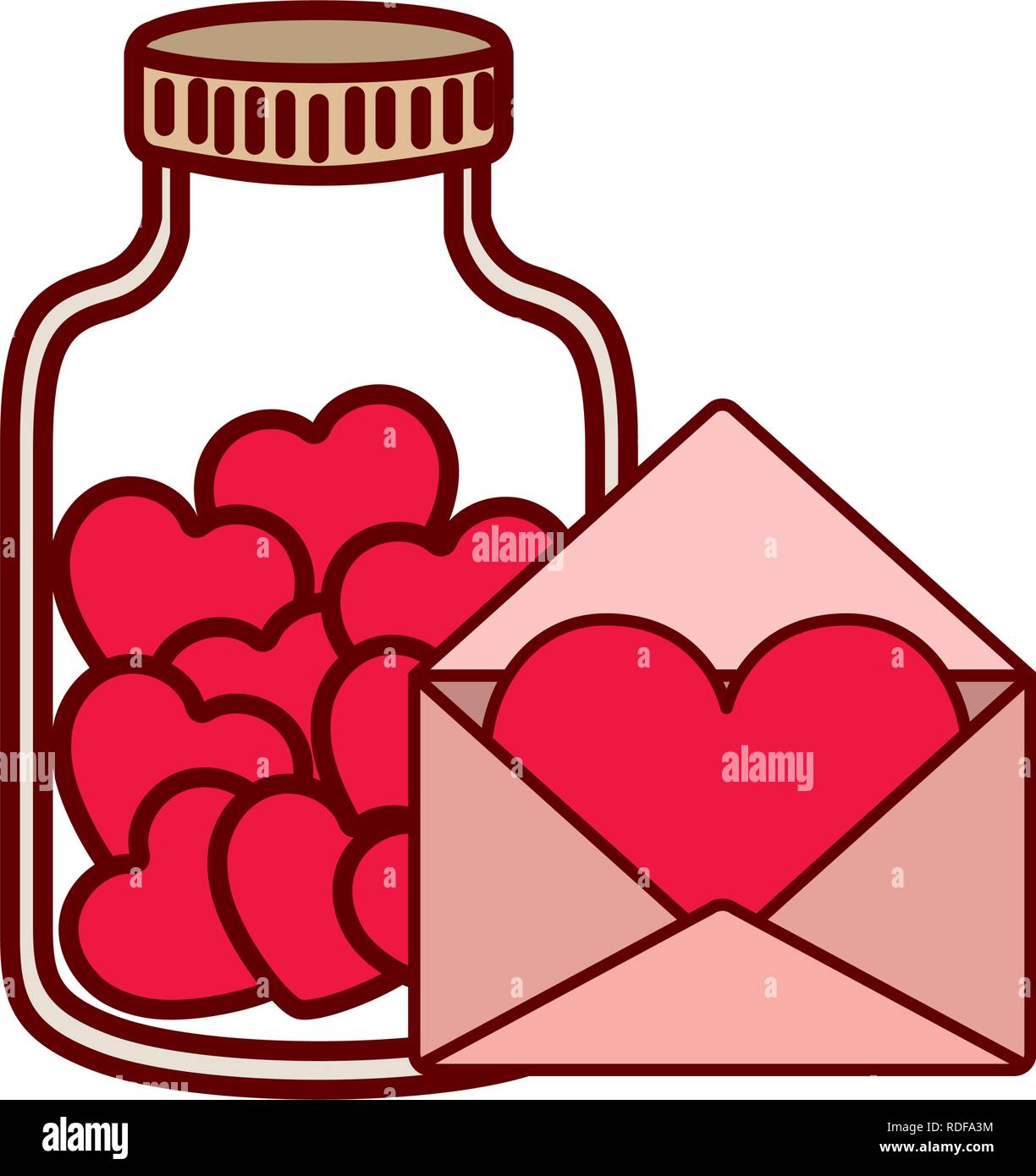 jar with hearts isolated icon Stock Vector Image & Art - Alamy