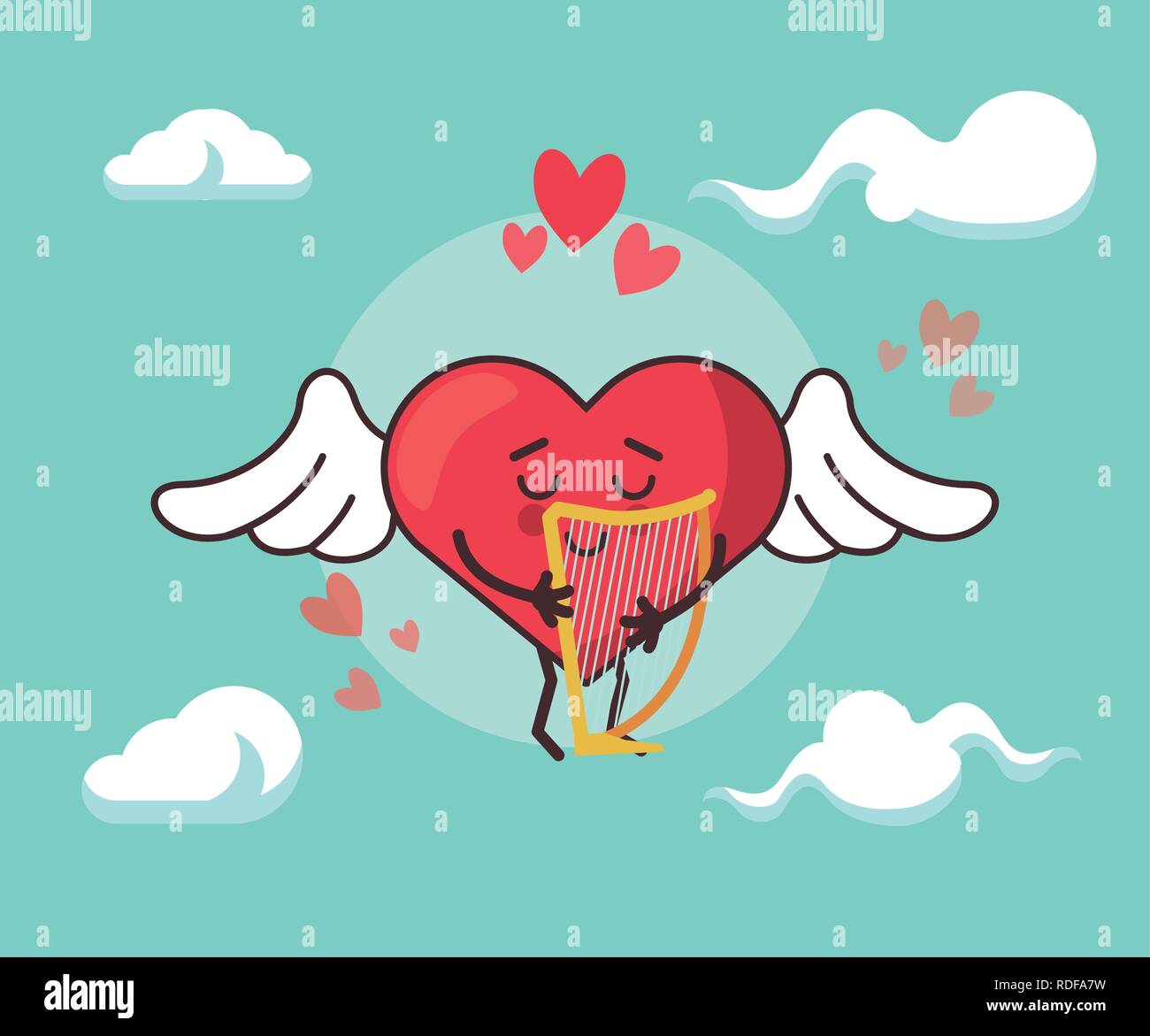 love heart cartoon Stock Vector Image & Art - Alamy