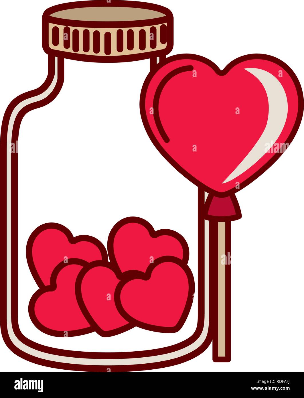 jar with hearts isolated icon Stock Vector Image & Art - Alamy