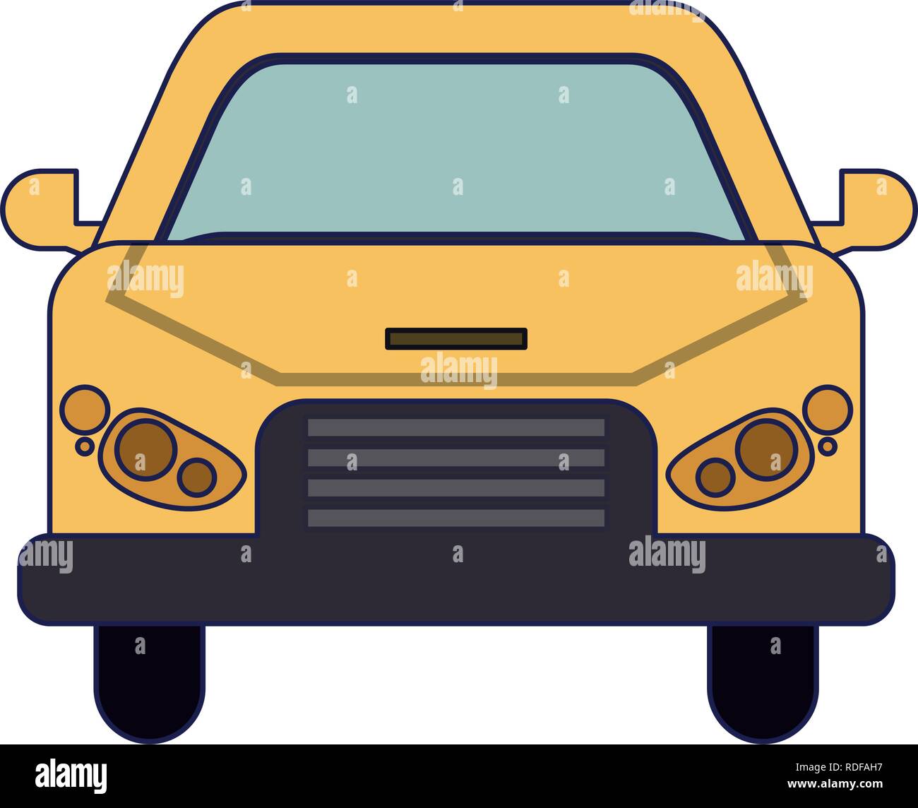 Car front view vehicle Stock Vector Image & Art - Alamy
