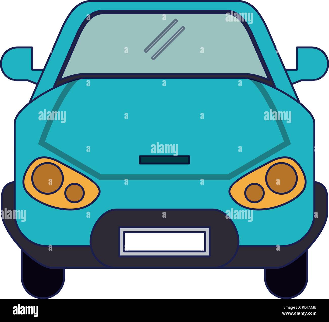 Car front view vehicle Stock Vector Image & Art - Alamy