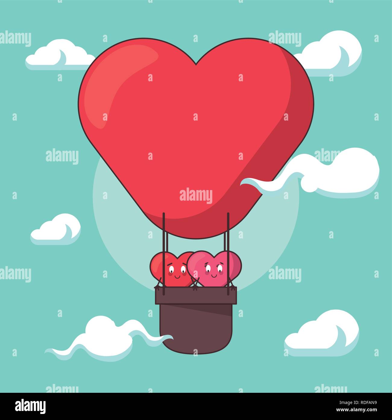 love hearts couple cartoon Stock Vector Image & Art - Alamy