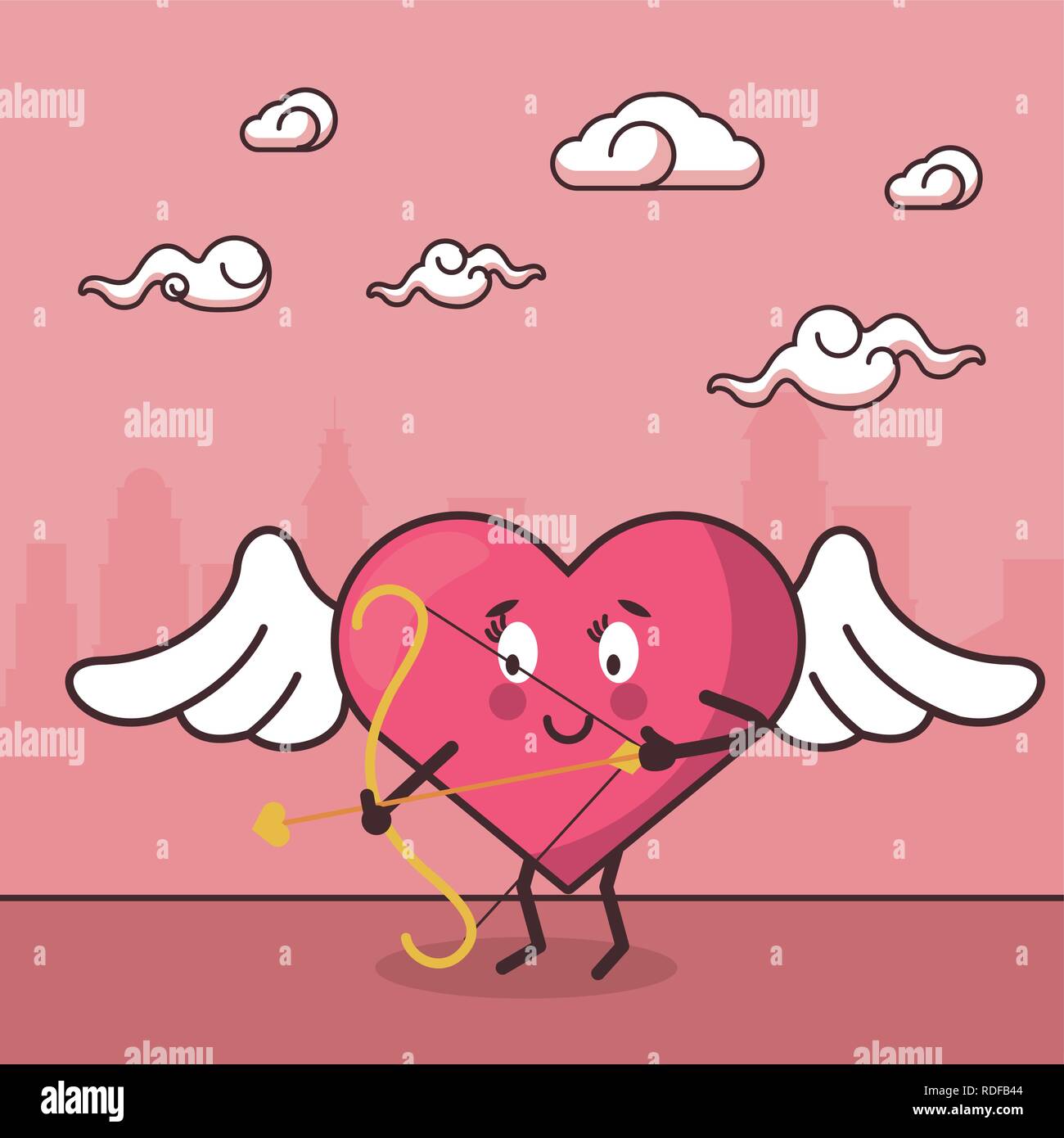 love heart cartoon Stock Vector Image & Art - Alamy