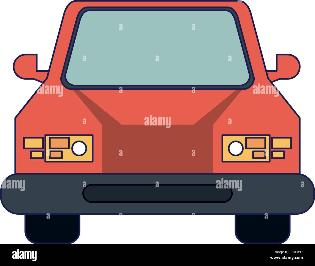 Car front view vehicle Stock Vector Image & Art - Alamy
