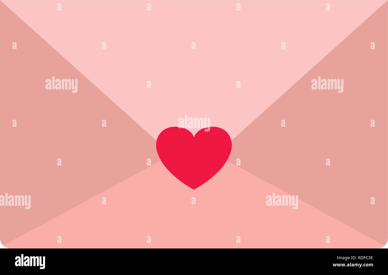 envelope of letter with heart isolated icon Stock Vector Image & Art ...