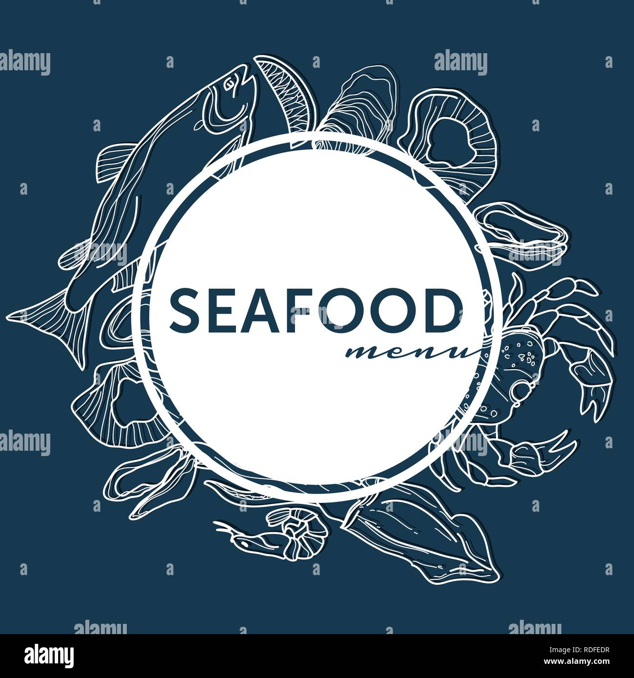 Seafood restaurant Stock Vector Images - Alamy