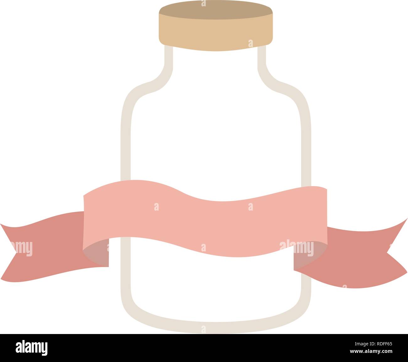 transparent jar with ribbon isolated icon Stock Vector Image & Art - Alamy