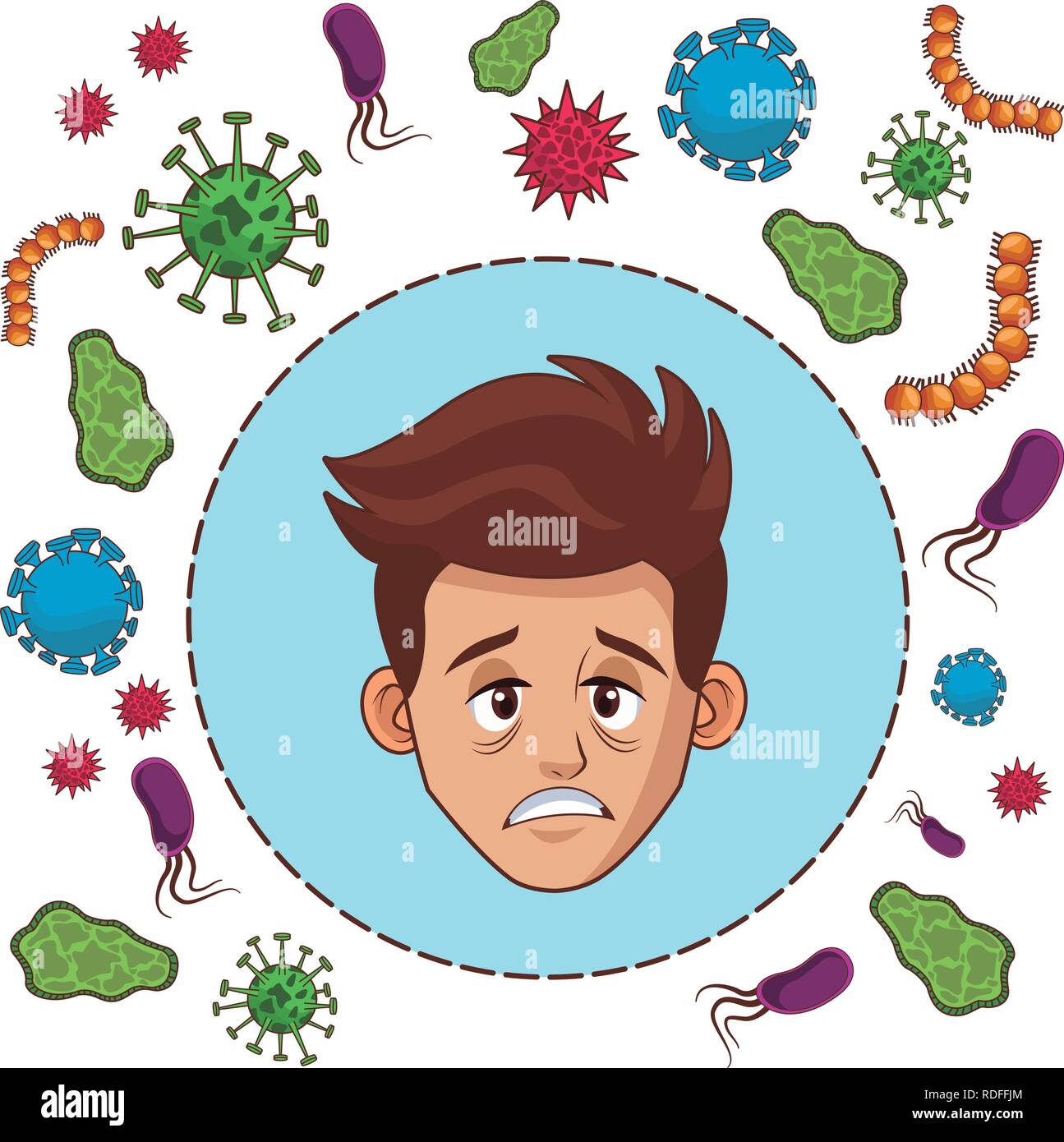 sick man icon Stock Vector Image & Art - Alamy