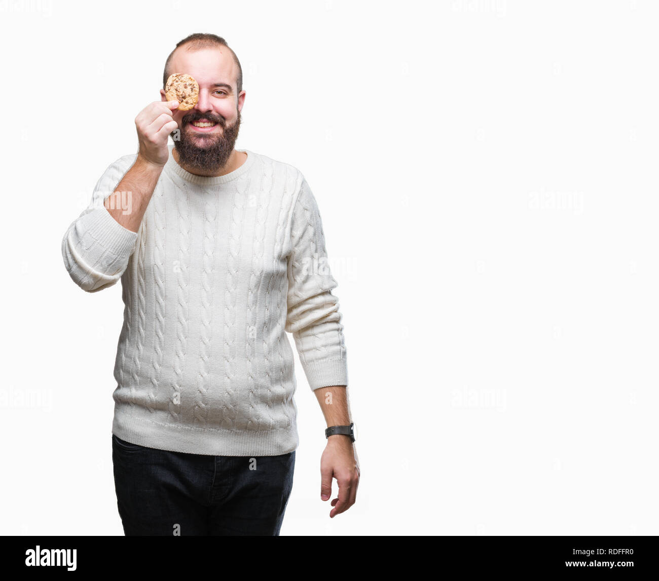 Fat man eating chips Cut Out Stock Images & Pictures - Alamy