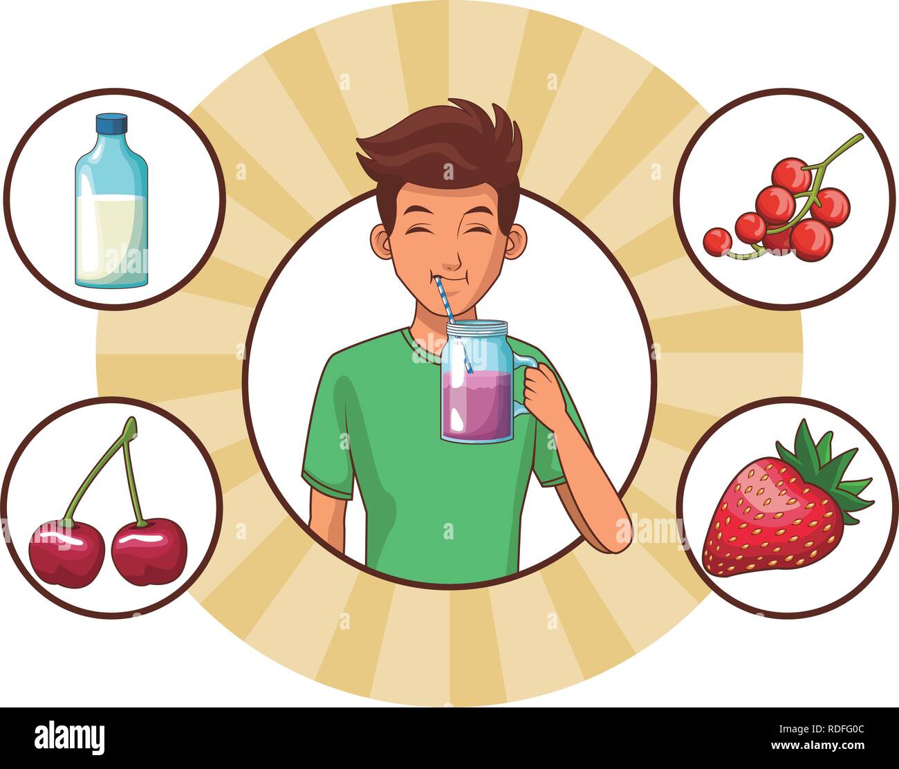 man healthy food Stock Vector Image & Art - Alamy