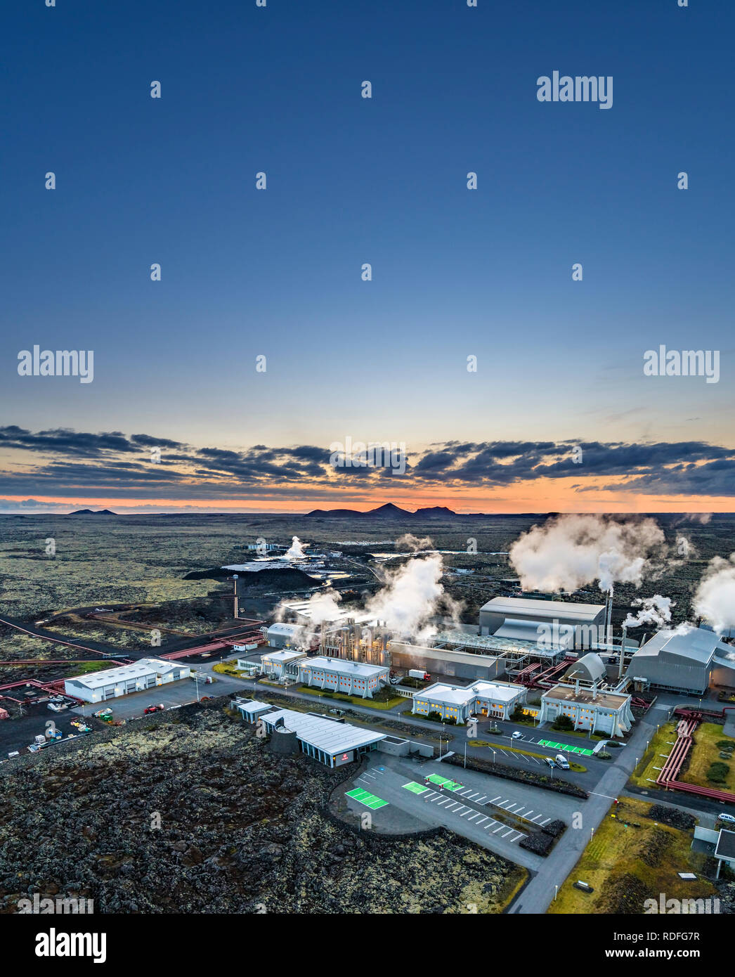 Svartsengi Geothermal Power Plant, Reykjanes Peninsula, Iceland Stock ...