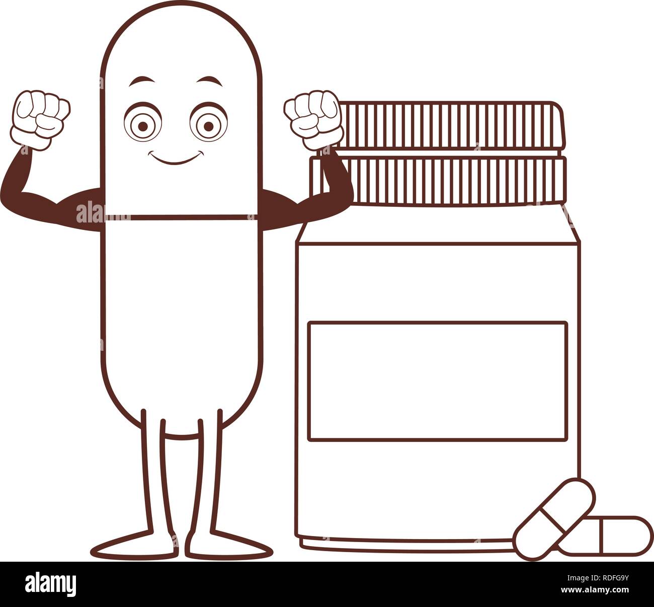 pills botlle cartoon Stock Vector Image & Art - Alamy