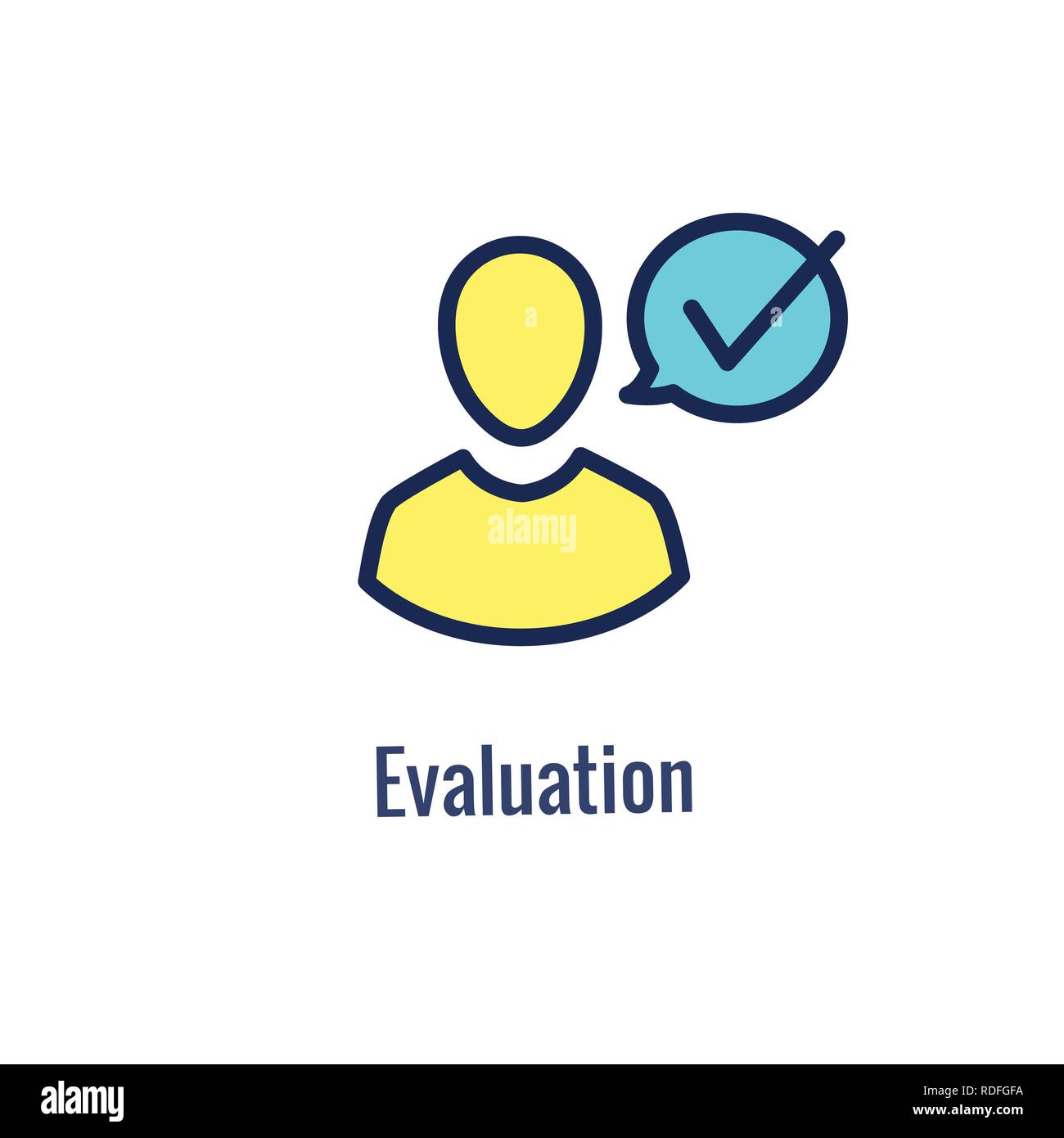 Referral Job Reference Icon with recommendations, performance review ...