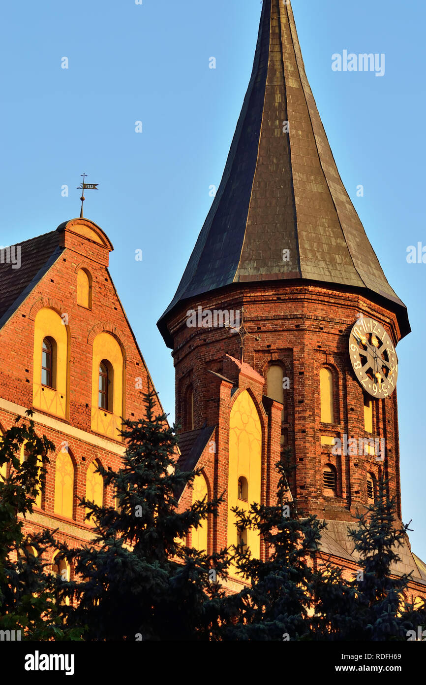 Koenigsberg Cathedral, Gothic temple of the 14th century. Symbol of ...