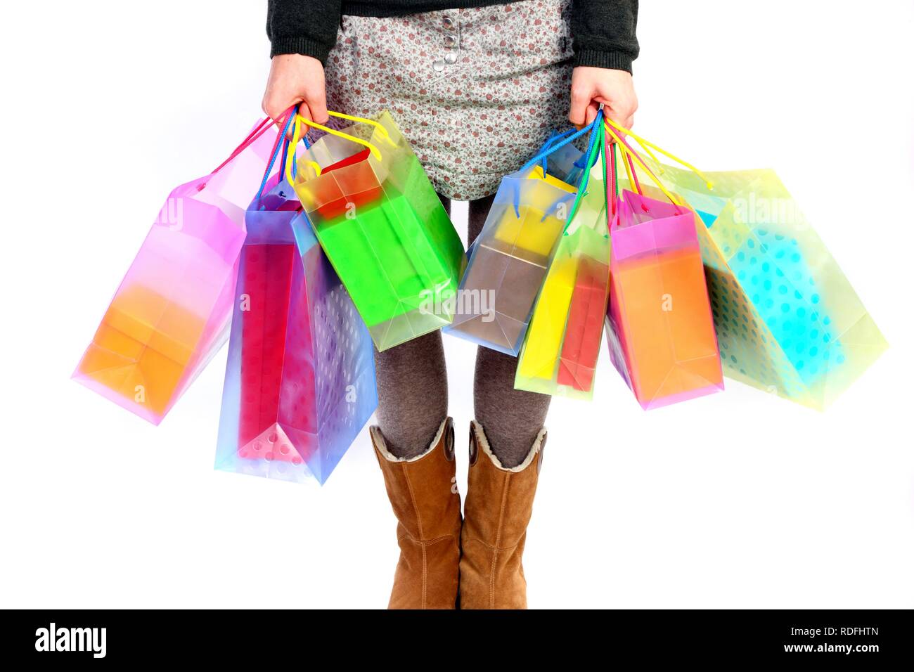 Carrying lots of shopping bags hi-res stock photography and images - Alamy