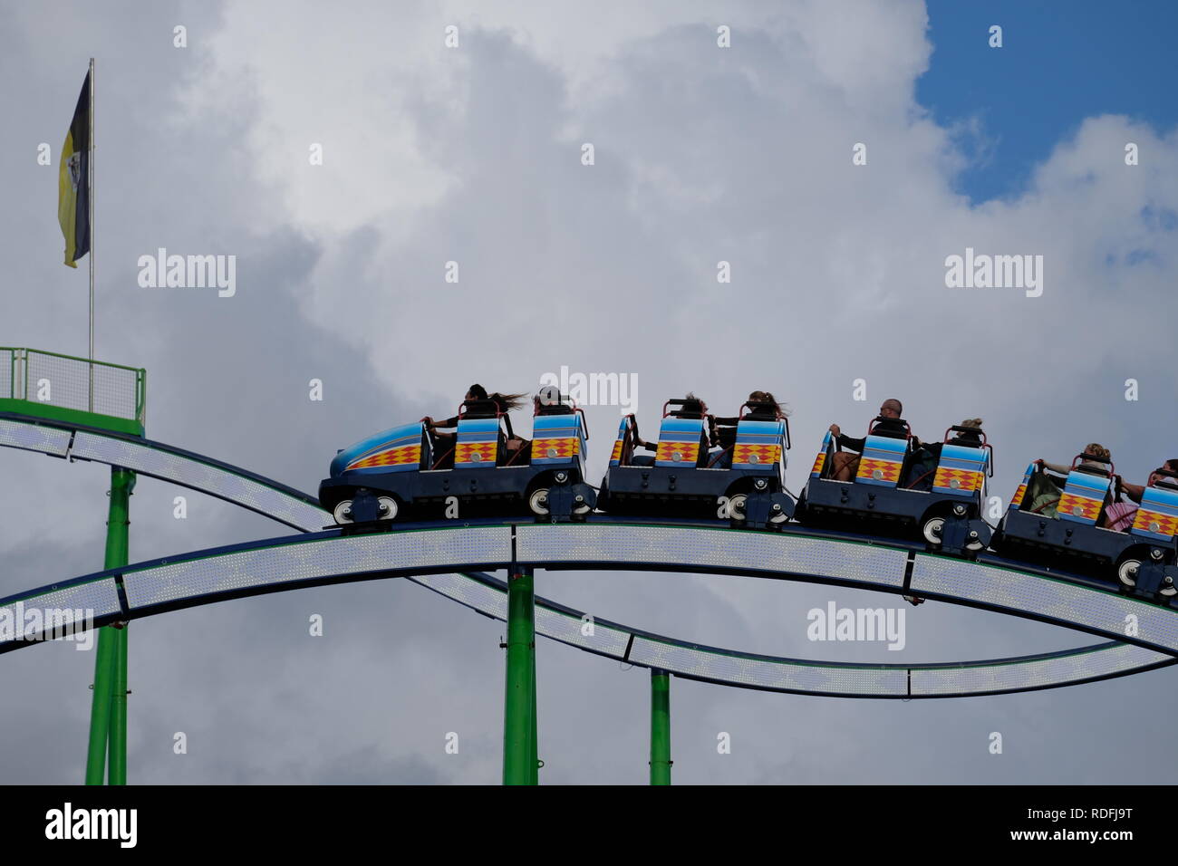 Coaster Joy Ride at Oktoberfest Stock Photo - Alamy