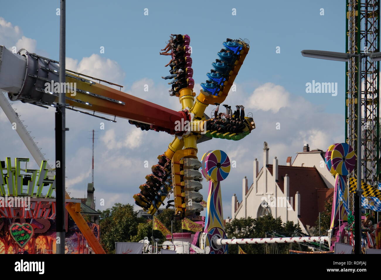 Oktoberfest wiesn funfair munich bavaria hi-res stock photography and ...