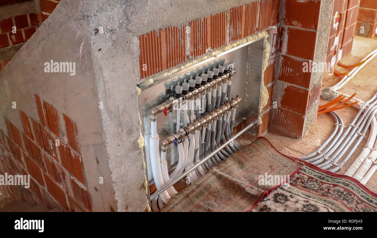 water installation system in house Stock Photo - Alamy