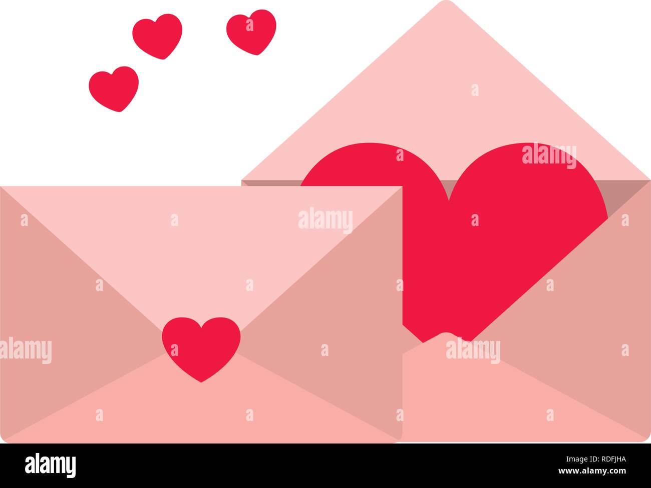 envelope of letter with heart isolated icon Stock Vector Image & Art ...
