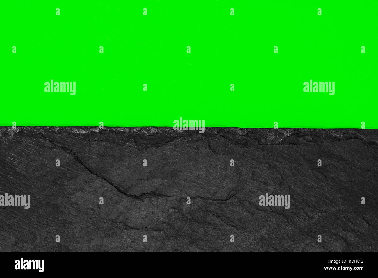 Abstract background composition of divided in the half vivid green ...