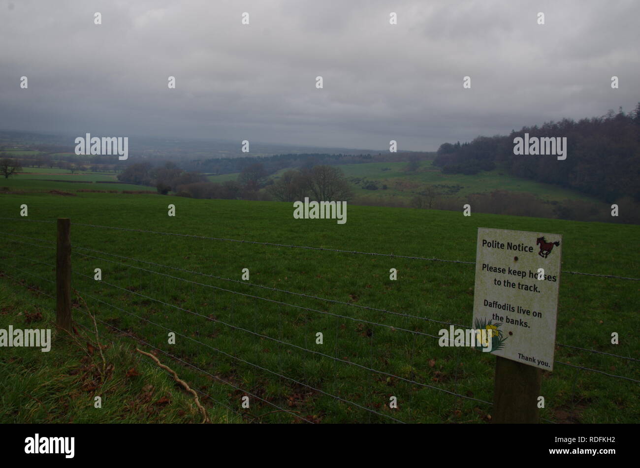 The Macmillan Way. Long-distance trail. Somerset. England. UK Stock ...