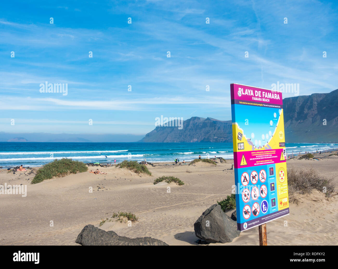 Playa famara lanzarote hi-res stock photography and images - Alamy